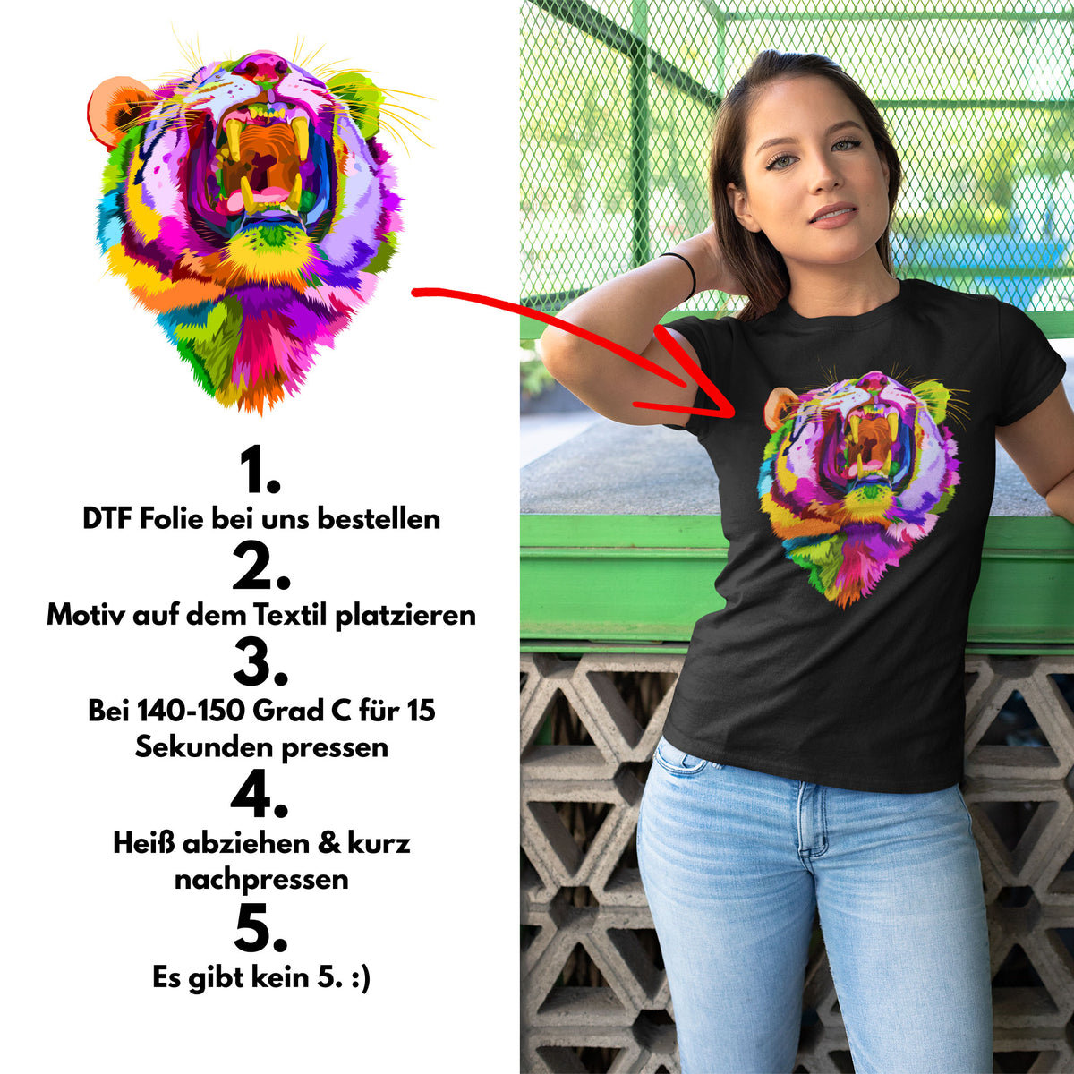 DTF-Transfer 56 x 100 cm - deine Motive auf DTF Folie– DTFDrucke.de